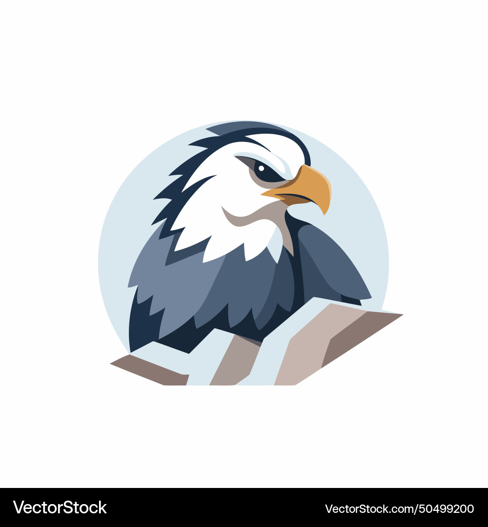Bald eagle bird icon logo design element Vector Image