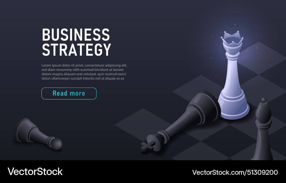 Business strategy isometric Royalty Free Vector Image