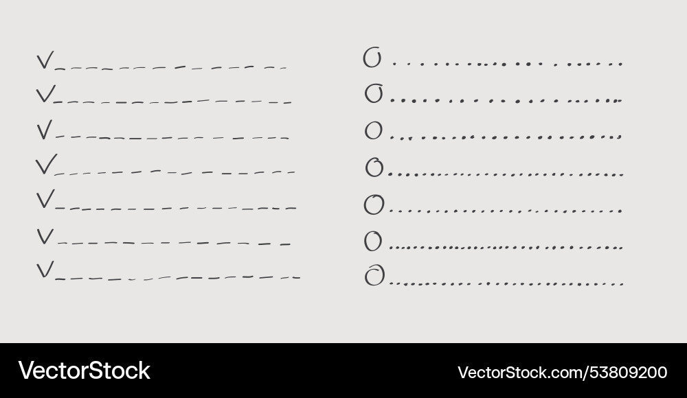 Collection of isolated outline hand drawn Vector Image