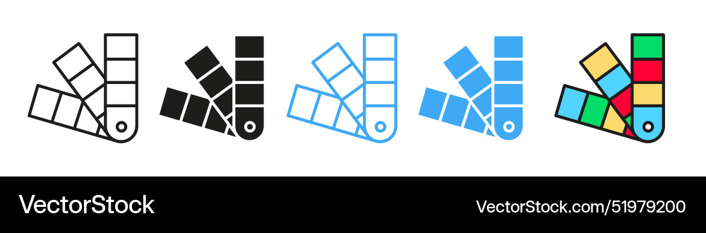 Color selection palette icon for designers in web Vector Image