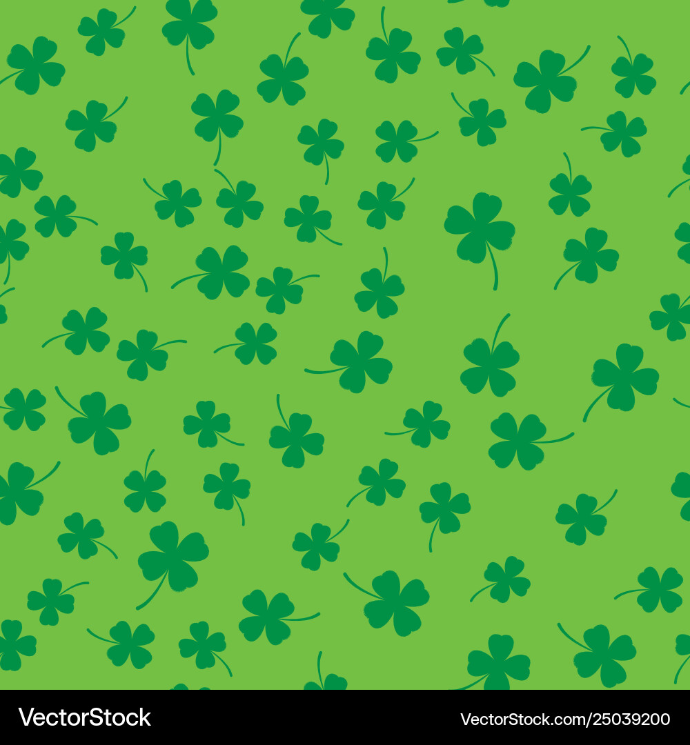 Four leaf clover seamless Royalty Free Vector Image