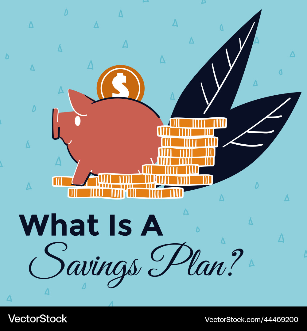 What is a savings plan budget controlling banner Vector Image