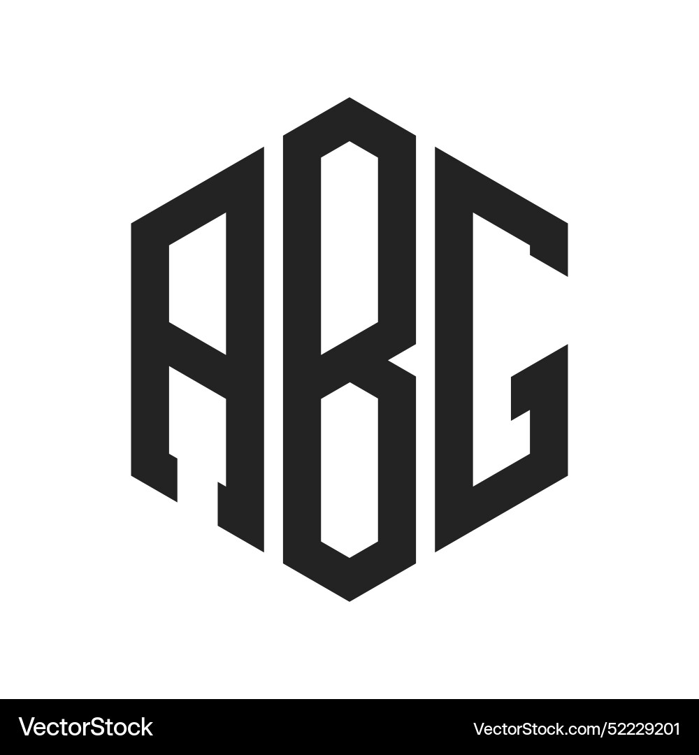 Abg logo design initial letter monogram Royalty Free Vector
