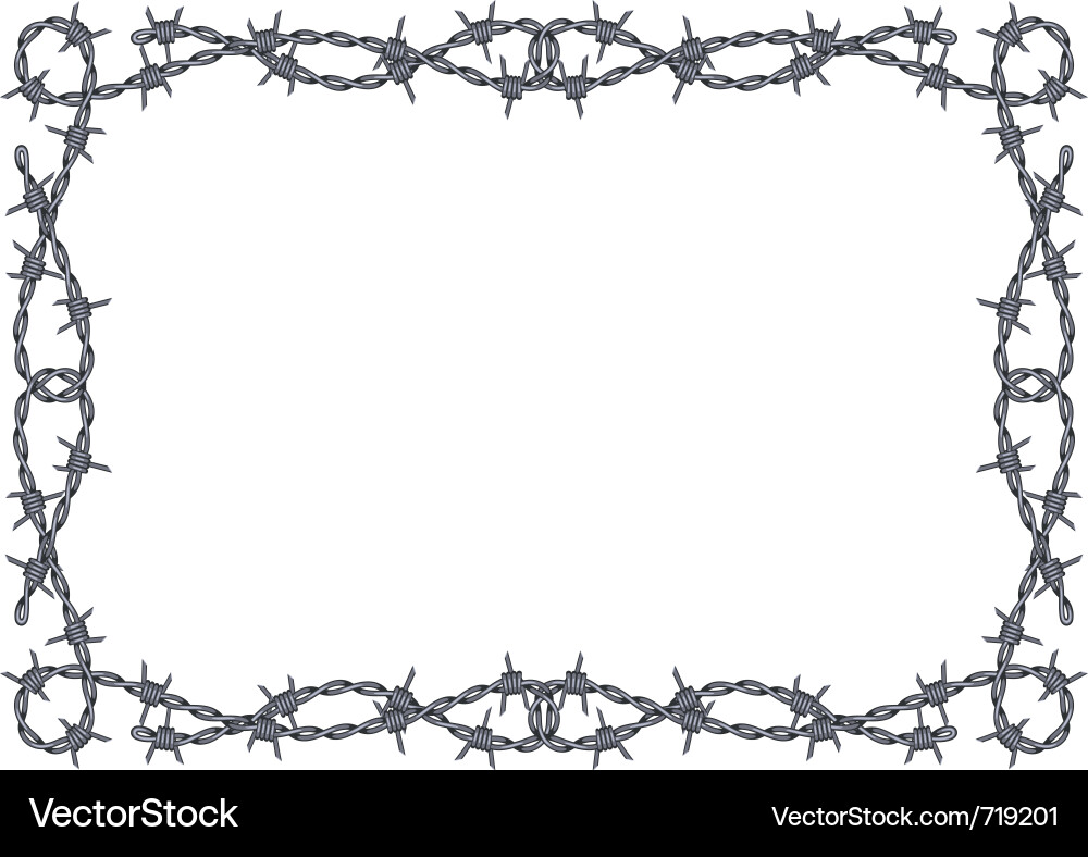 Barbed Wire Border Royalty Free Vector Image - VectorStock