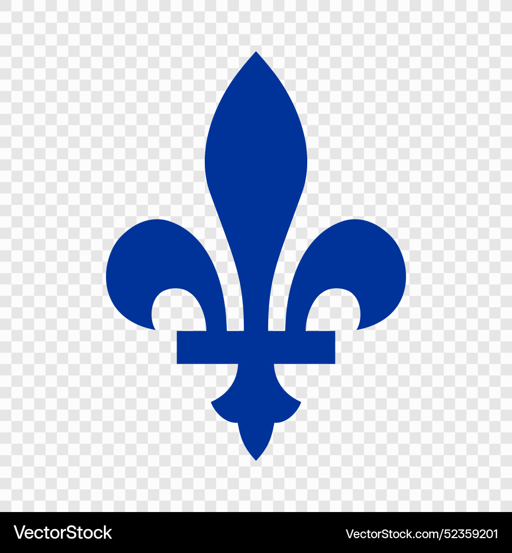 Blue Fleur-de-Lys Emblem Royalty Free Vector Image