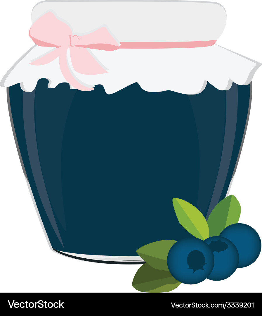 Blueberry jam Royalty Free Vector Image - VectorStock