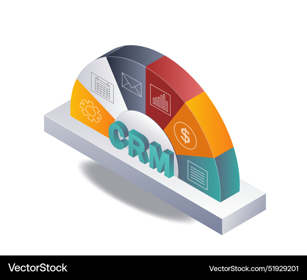 Crm system management for business growth Vector Image