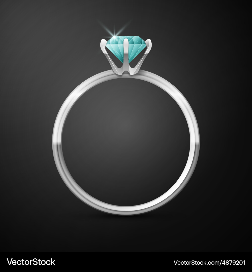 Elegant Silver Wedding Ring – Royalty-Free Vector | VectorStock