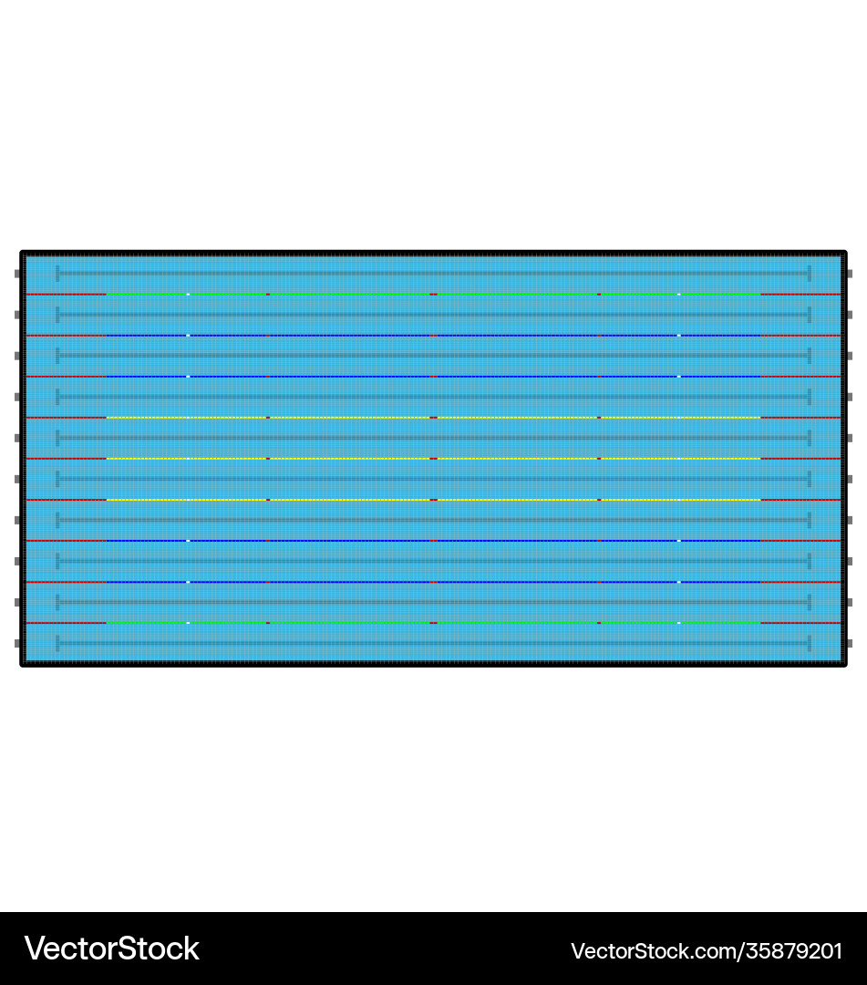 Olympic Swimming Pool Plan Royalty Free Vector Image