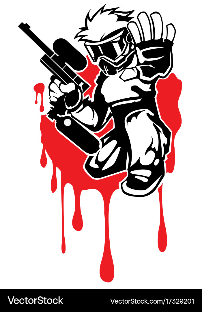 Paintball player Royalty Free Vector Image - VectorStock