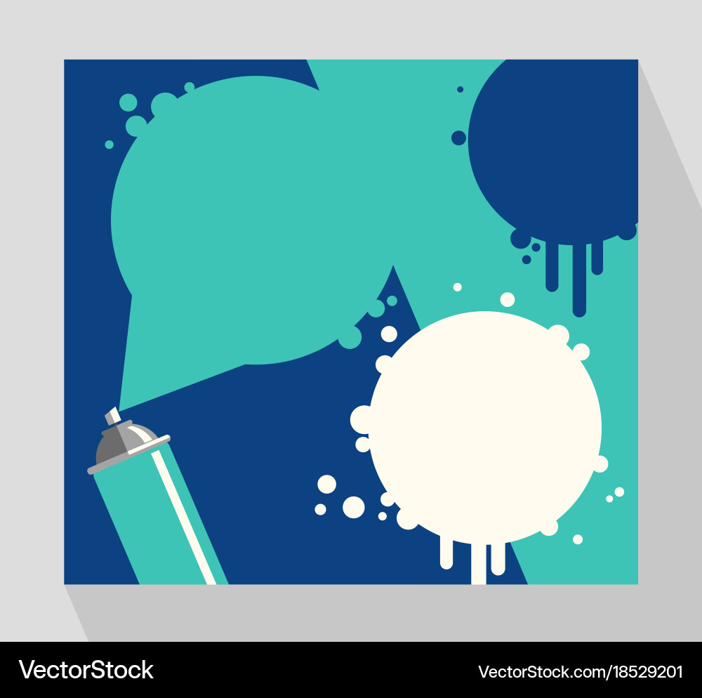 Retro banner template with spray paint Royalty Free Vector