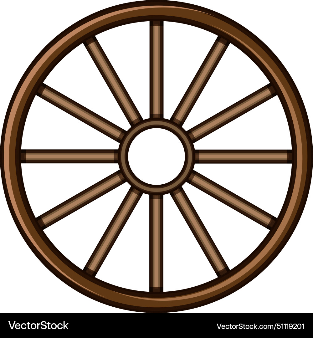 Spinning wheel ancient cartoon Royalty Free Vector Image
