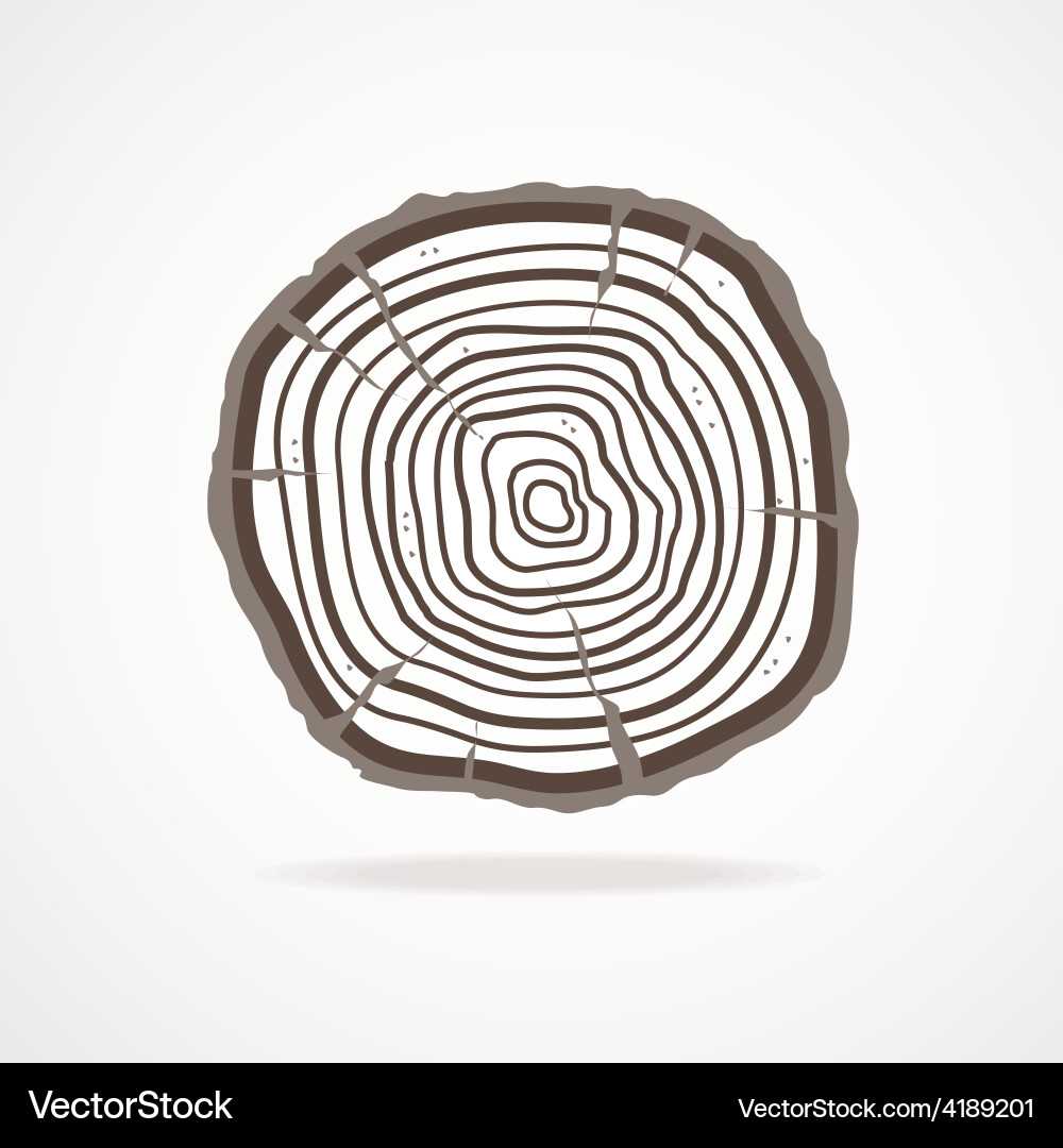 Tree Rings - Circular Wood Texture Royalty Free Vector Image