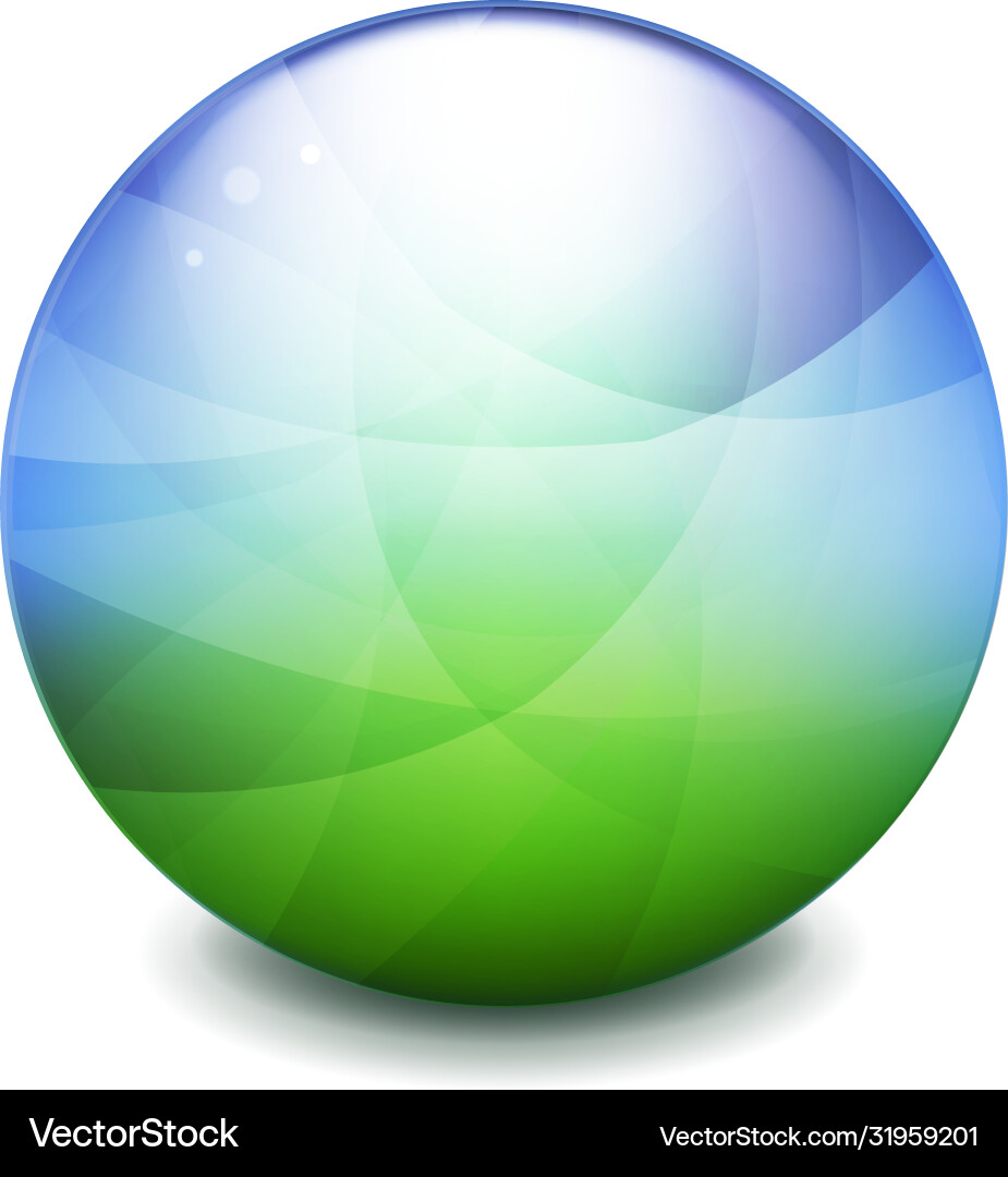 World green and blue ball Royalty Free Vector Image