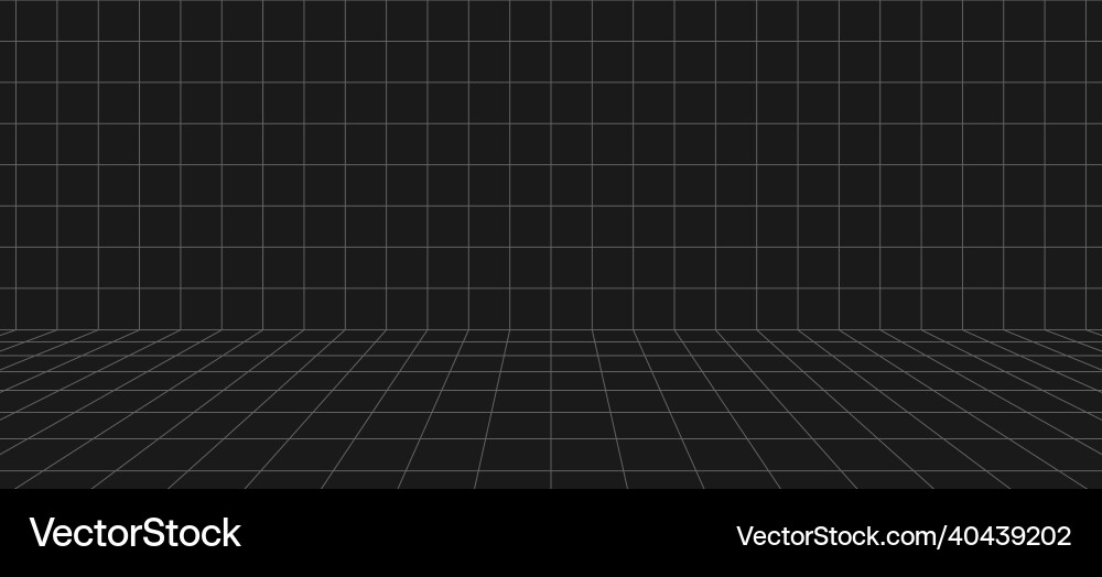 3D Drahtrahmen Gitter Raum Perspektive Laser Vektorbild