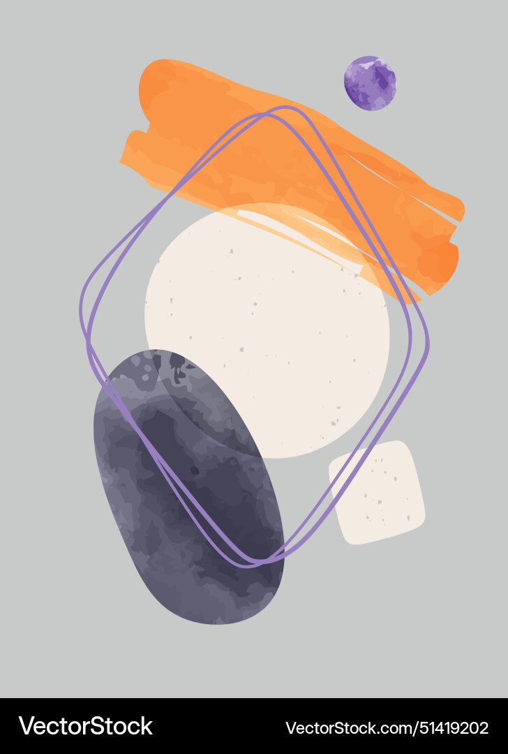 Abstract shapes modern art frame Royalty Free Vector Image