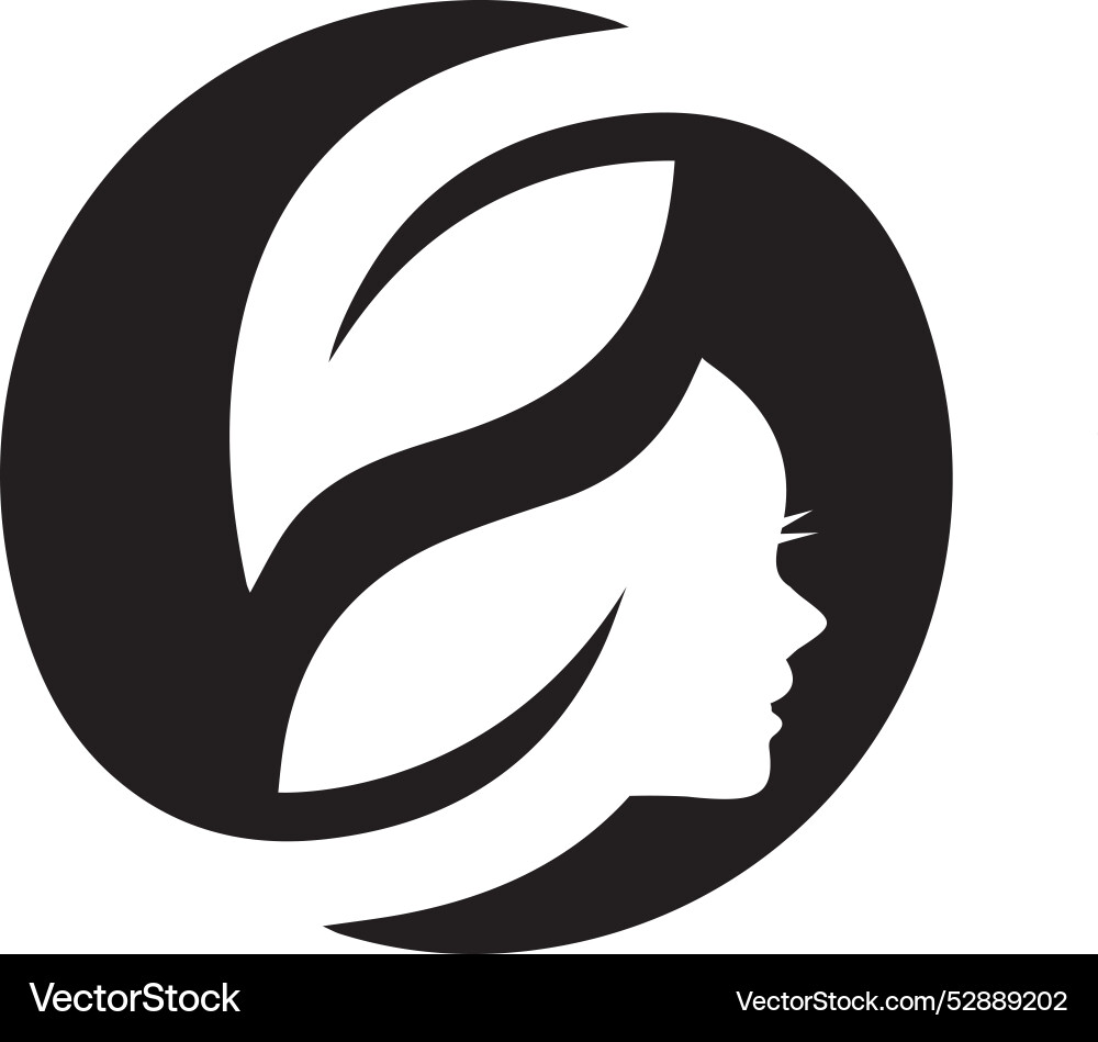 Beauty face logo design template Royalty Free Vector Image