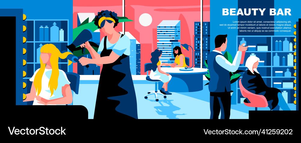 Beauty Salon Landing Page Template Royalty Free Vector Image