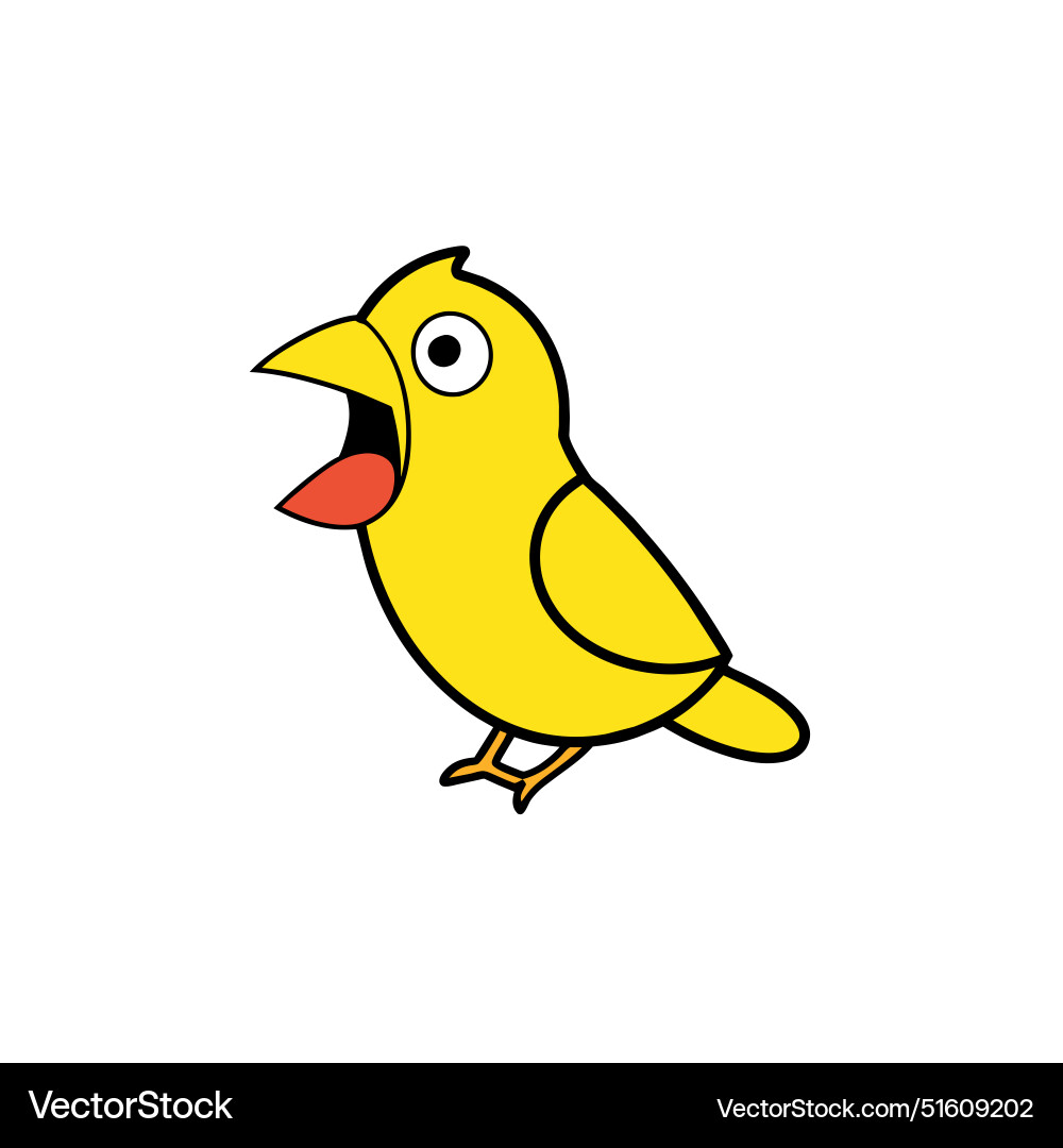 Belgian canary bird screams icon Royalty Free Vector Image