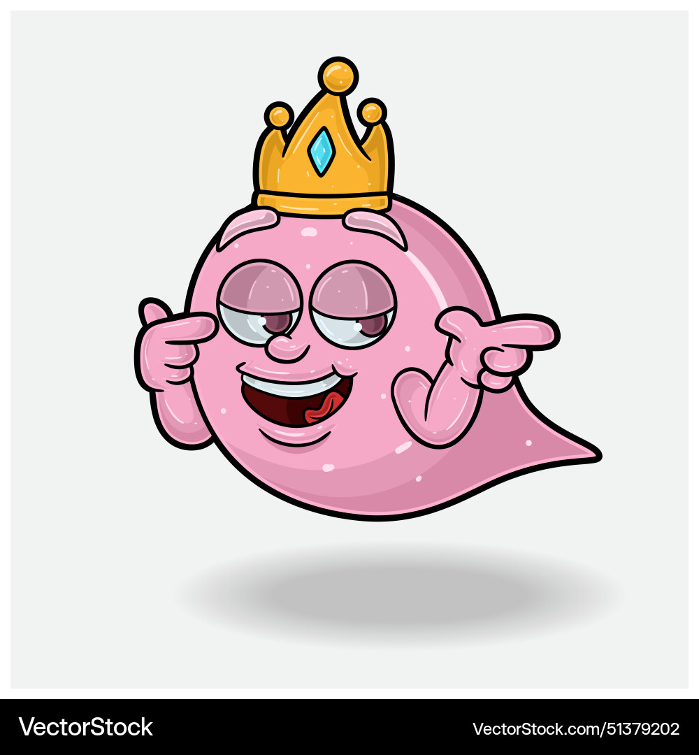 Bubble gum mascot cartoon with smug expression Vector Image
