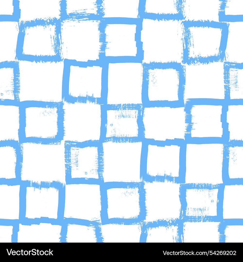 Checkered pattern seamless blue and white Vector Image
