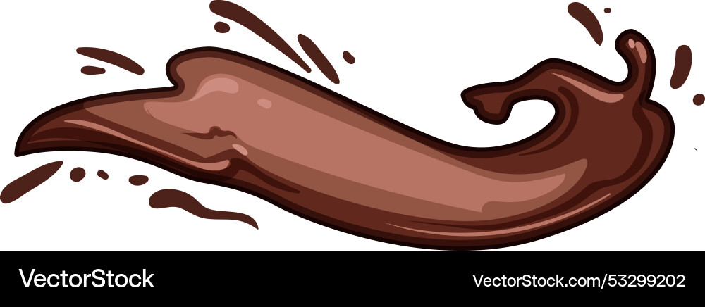 Dessert chocolate splash cartoon Royalty Free Vector Image