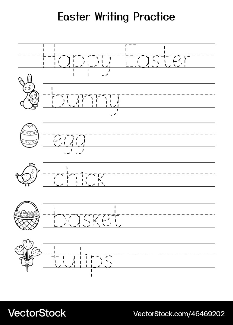 Easter Writing Worksheets Easter Shopping List Writing Activity: Free
