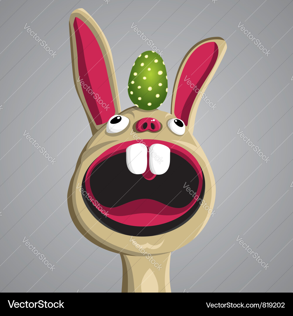 Funny bunny Royalty Free Vector Image - VectorStock