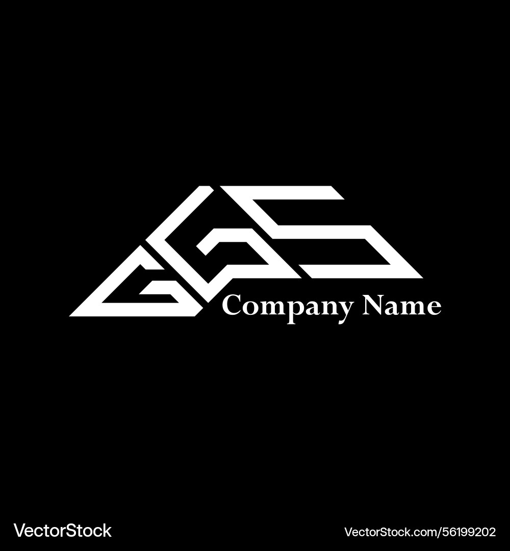 Ggs logo design simple and modern Royalty Free Vector Image