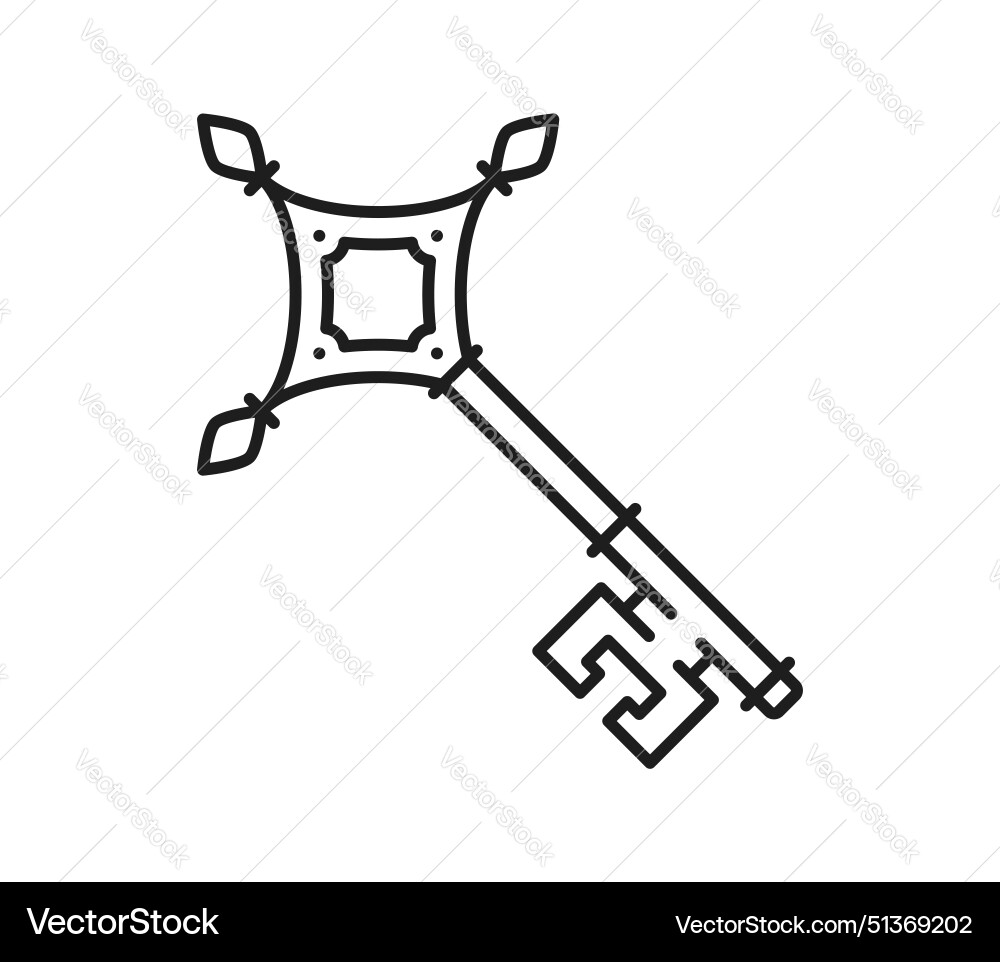 Medieval heraldry icon heraldic key royal crest Vector Image