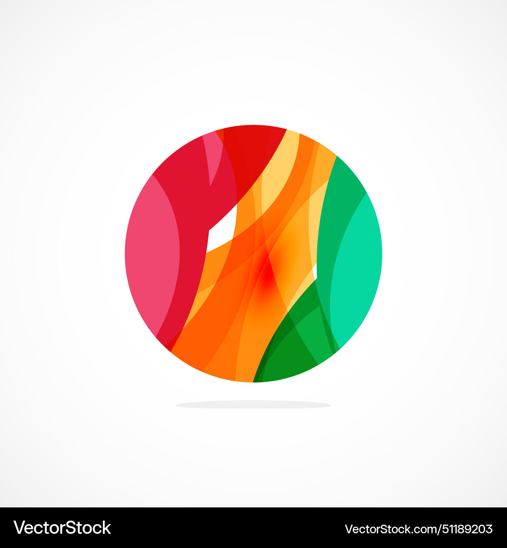 An artistic circle with the letter o perfect Vector Image