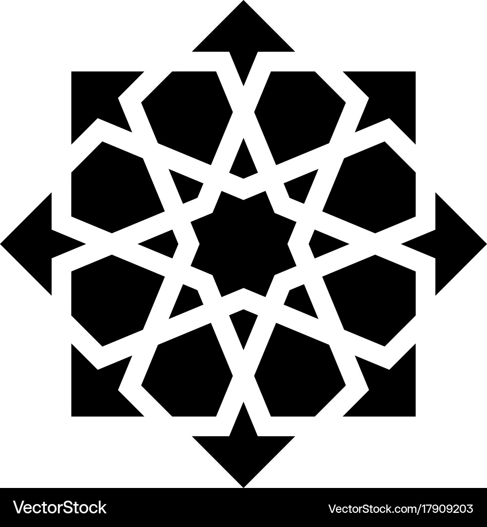Black arabesque ornament Royalty Free Vector Image