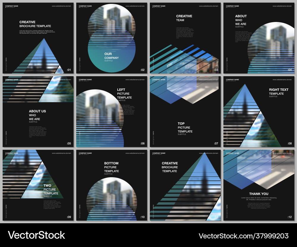 Brochure layout square format covers design Vector Image