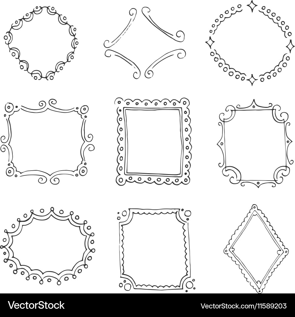 Collection of decorative loop frames Royalty Free Vector