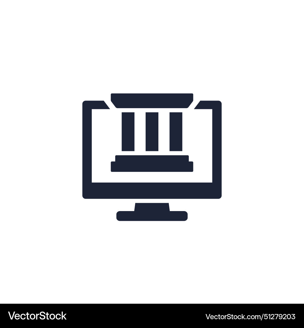Electronic government icon pictogram Royalty Free Vector