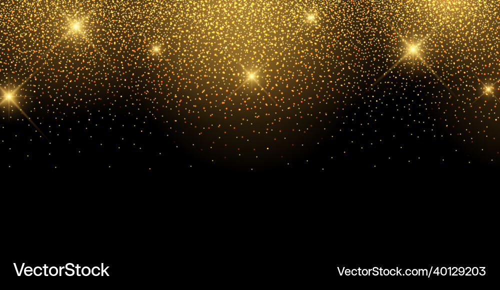 Gold sparkle christmas banner Royalty Free Vector Image