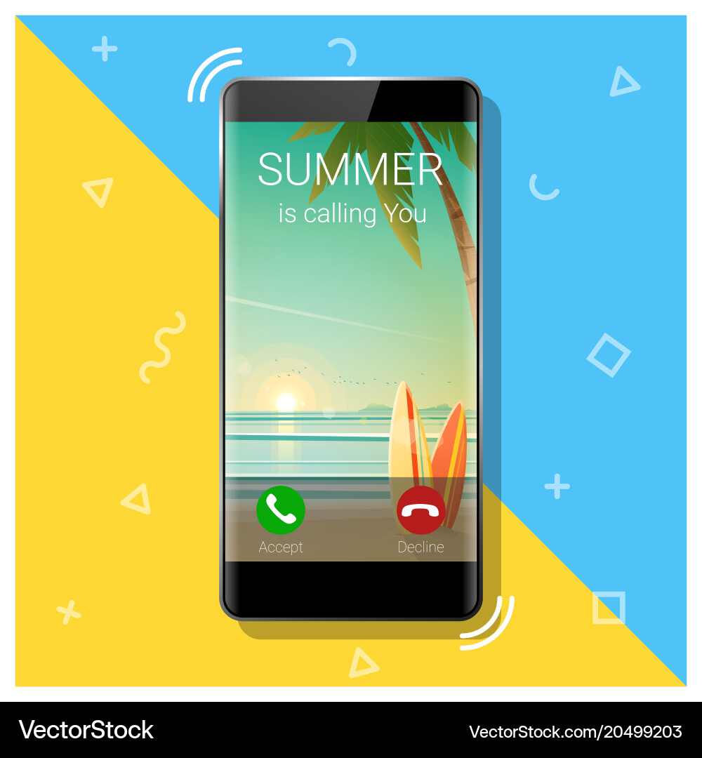 Summer is calling you season concept background Vector Image