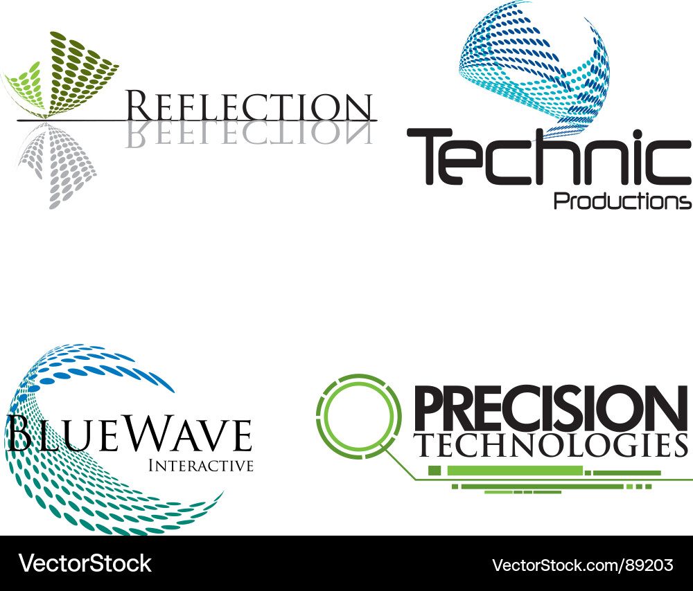 Technical logos Royalty Free Vector Image - VectorStock