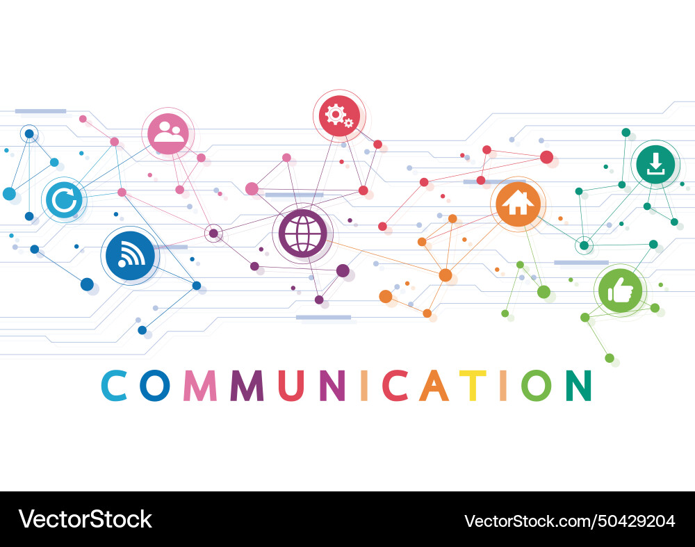 A communication concept the word Royalty Free Vector Image