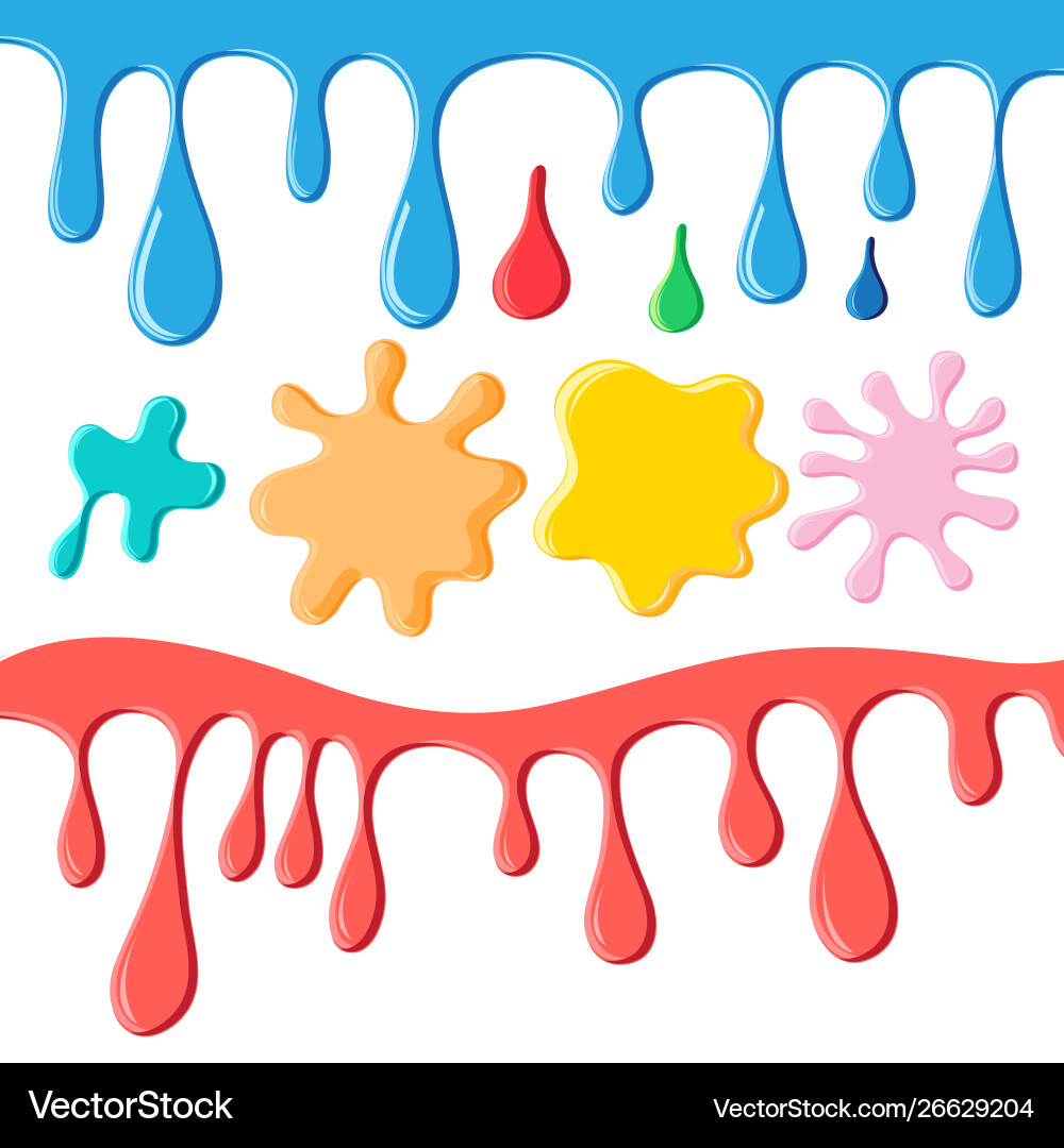 Colorful paint set Royalty Free Vector Image - VectorStock