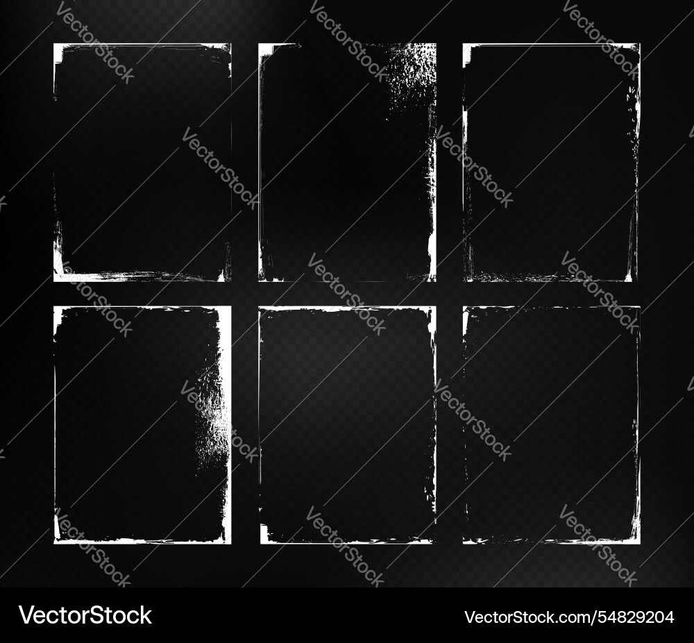 Photo frame stroke edges set Royalty Free Vector Image