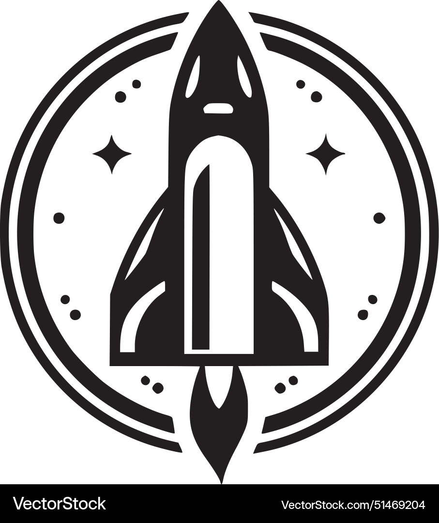 Rocket - minimalist and simple silhouette Vector Image
