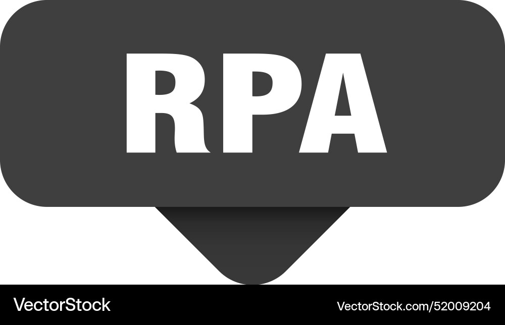 Rpa sticker sign on transparent background Vector Image