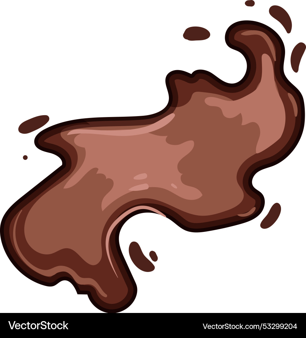 Sweet chocolate splash cartoon Royalty Free Vector Image