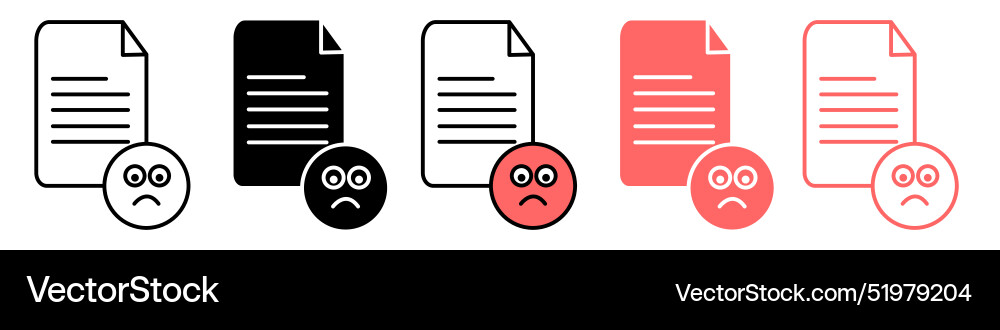 User complaints and negative feedback in icons Vector Image