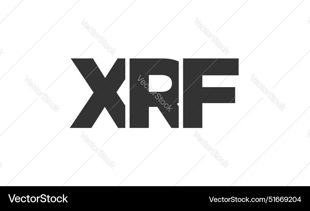 Xrf logo design template with strong and modern Vector Image