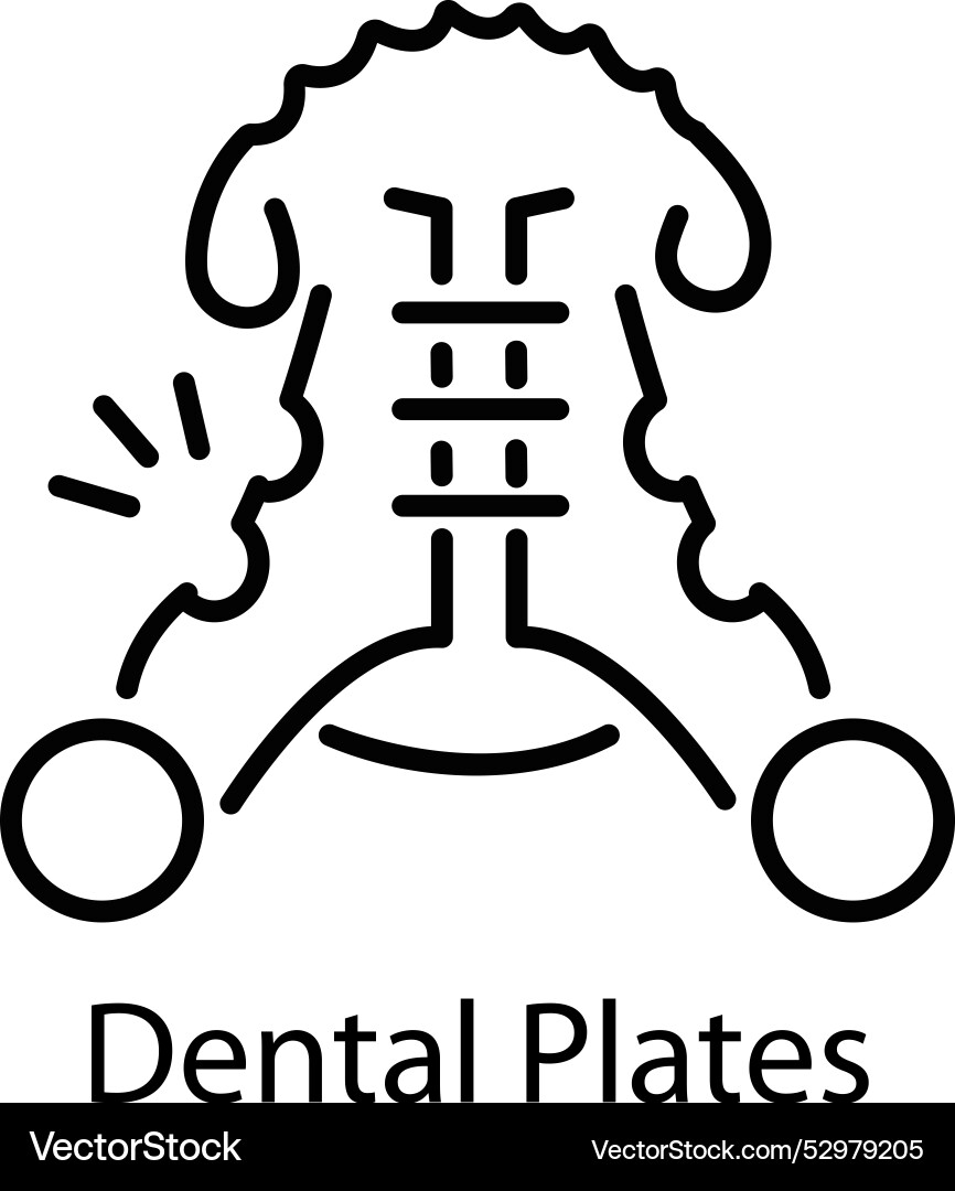 Dental plates Royalty Free Vector Image - VectorStock