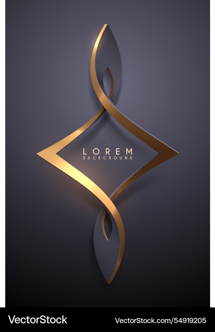 Elegant geometric shape on gray background Vector Image