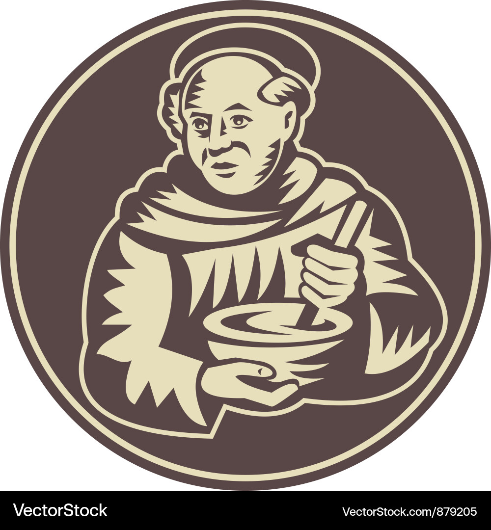 Friar monk cook Royalty Free Vector Image - VectorStock