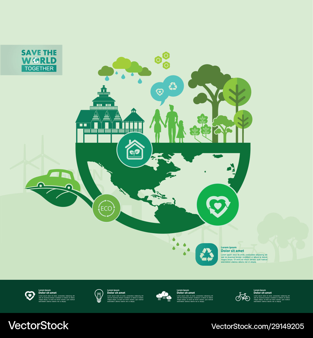 Green ecology Royalty Free Vector Image - VectorStock